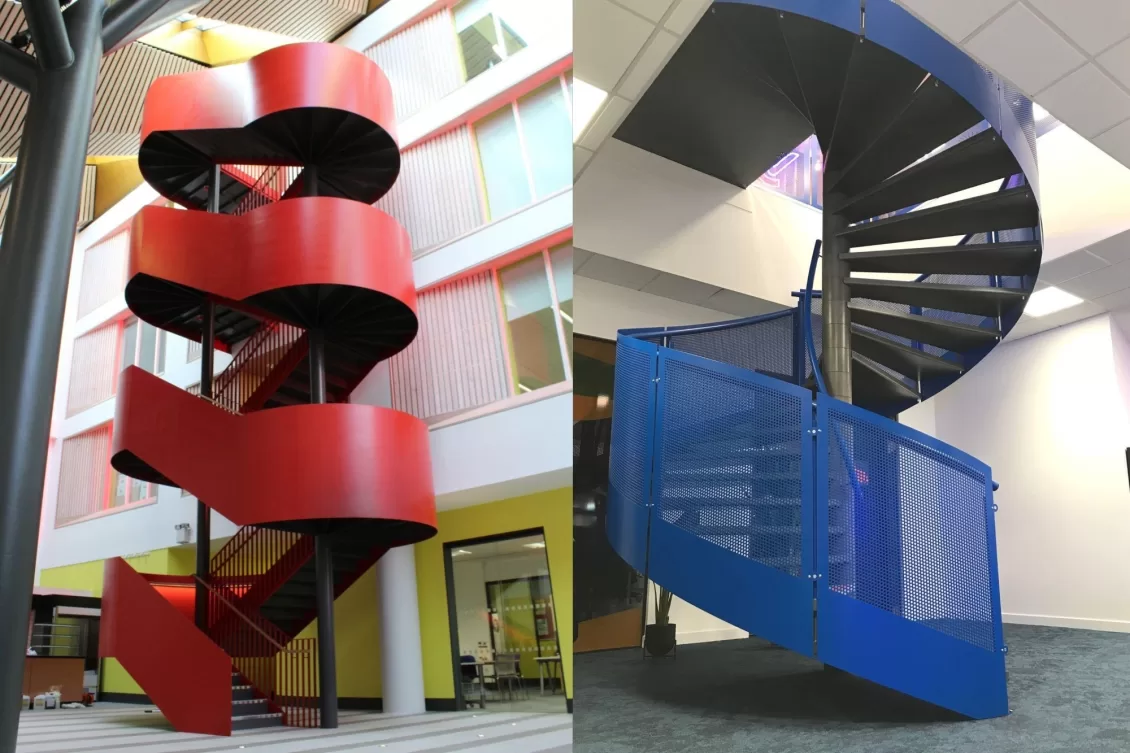 Different balustrade materials within bespoke staircase design