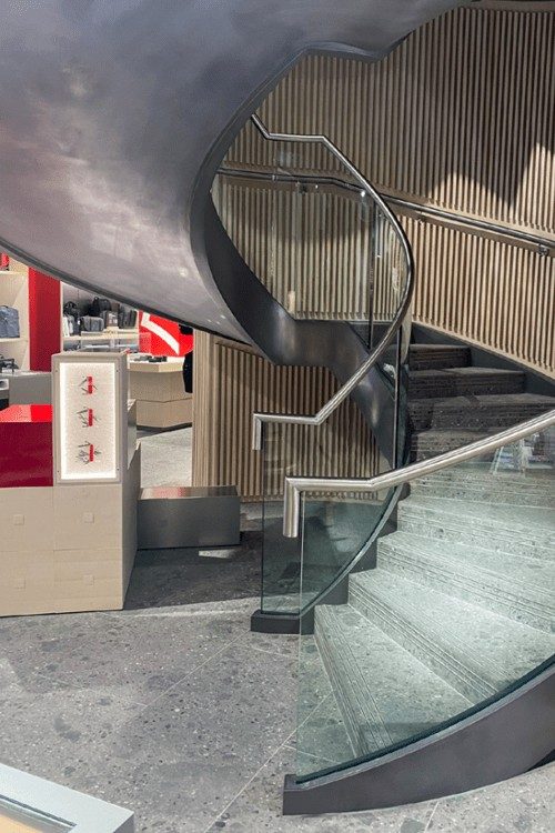 Victorinox, Oxford Street - Commercial Helical staircase
